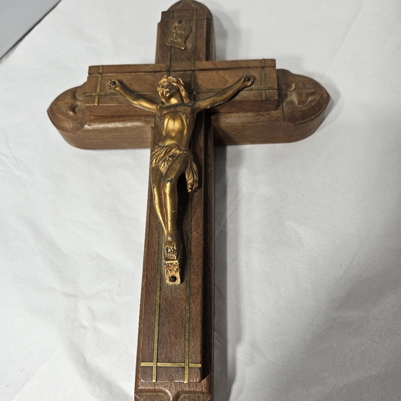 Accents | Vintage Wood Wooden Inri Christian Cross Jesus Crucifix Last ...